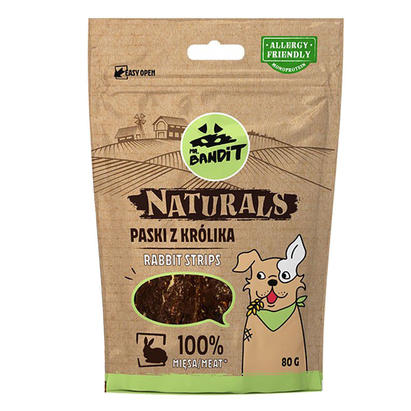 MR.BANDIT Naturals Strips PASKI Z KRÓLIKA 80g - VETEXPERT | Sklep EMPIK.COM